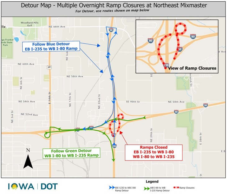 Overnight ramp closures at the Northeast Mixmaster scheduled for Monday ...