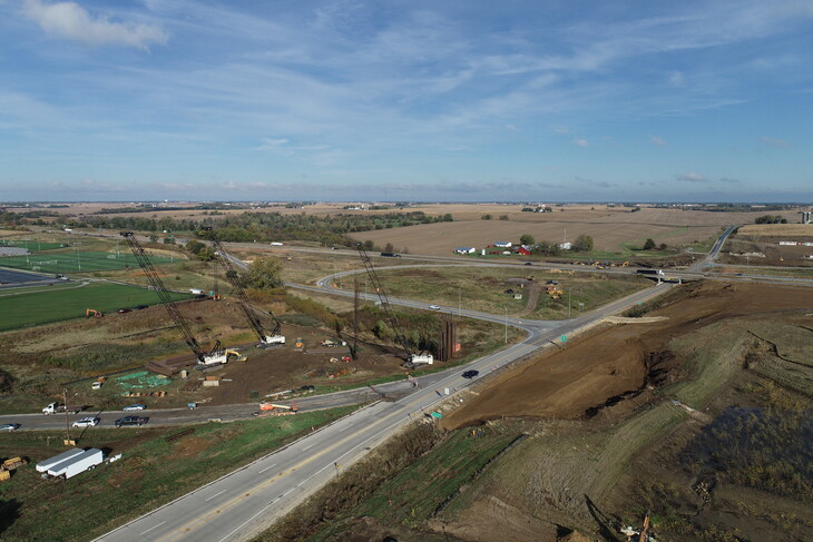 Construction for the I-80 and Middle Road Interchange near Bettendorf ...