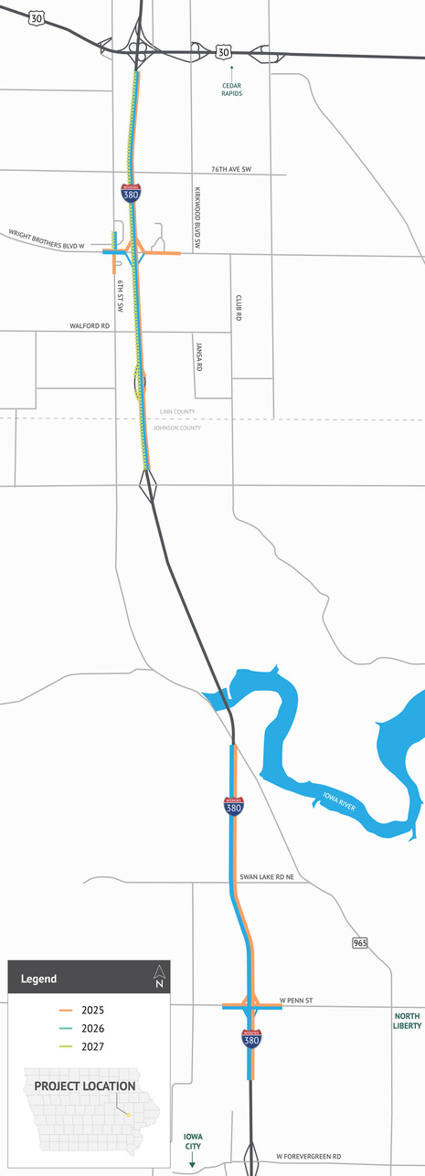 I-380 Corridor Reconstruction from North of I-80 to Near U.S. 30 ...