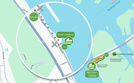 Mississippi River Bridge at Lansing Car Ferry | Department of ...